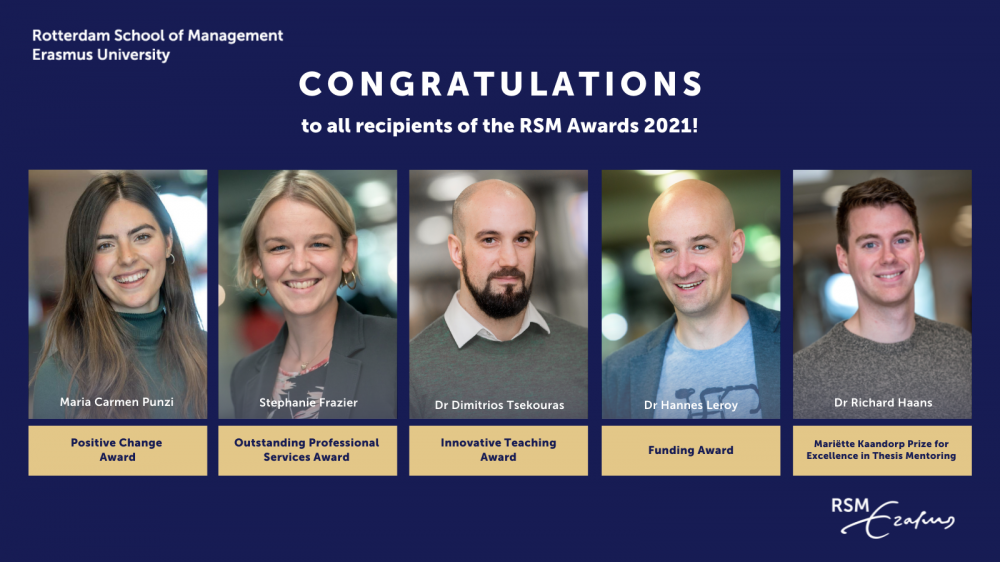 Exceptional work recognised in the RSM Awards 2021 - Rotterdam School ...