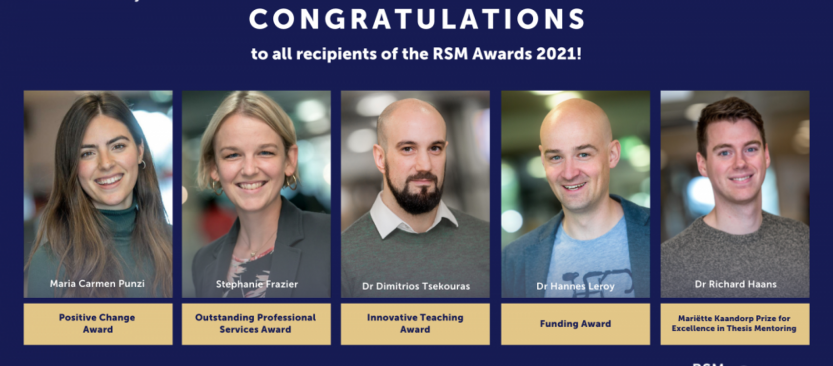 Exceptional work recognised in the RSM Awards 2021